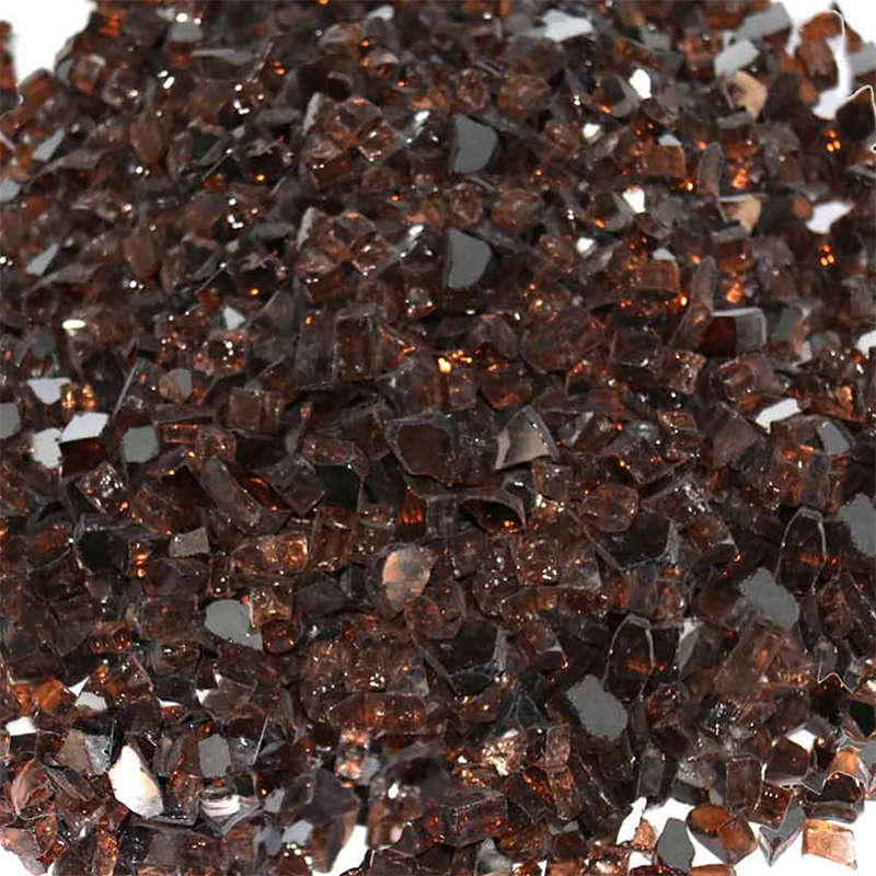 Copper Fire Pit Glass – 1/2 Inch Reflective Tempered Glass Rocks ...